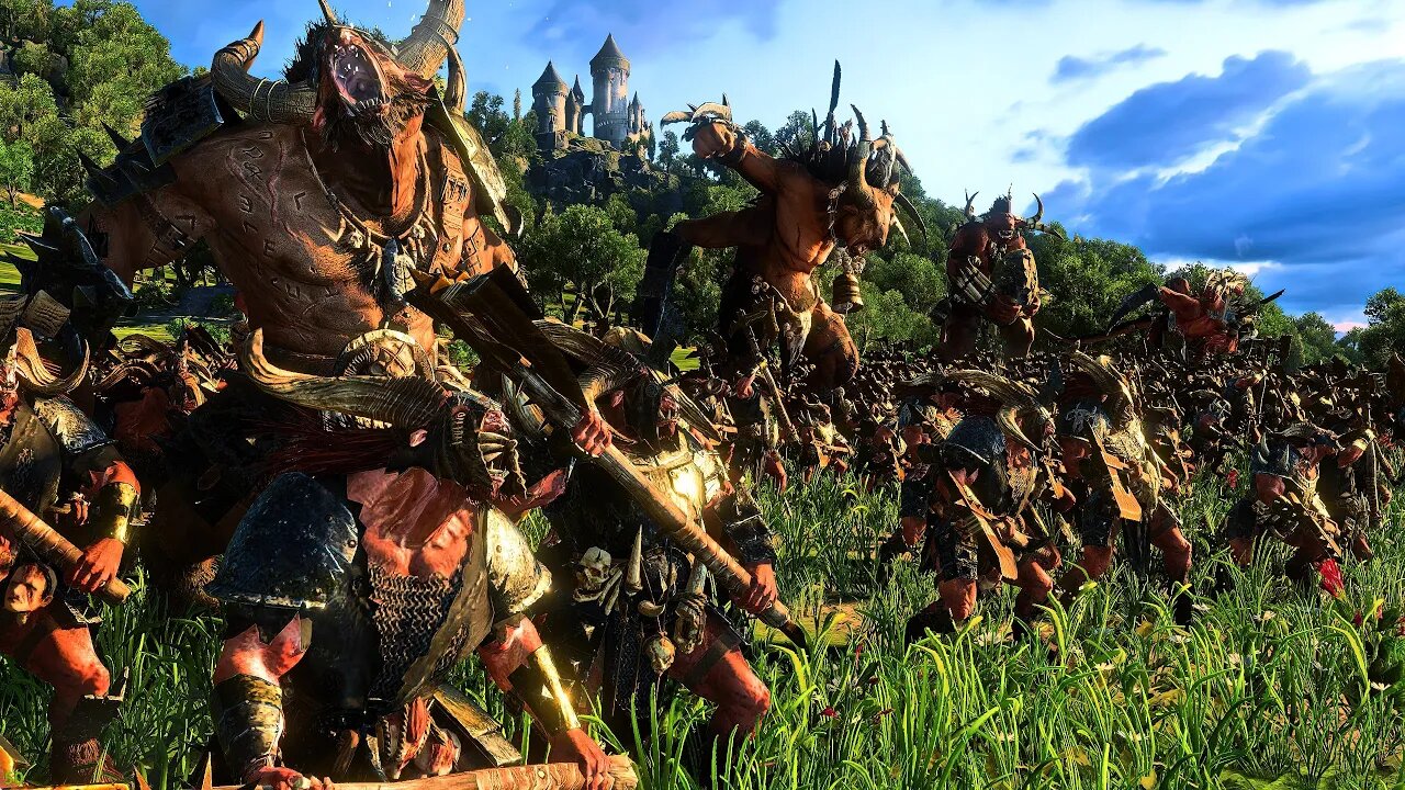 Beastmen Vs Brettonia | Battle of Men and Beasts | Total War Warhammer ...