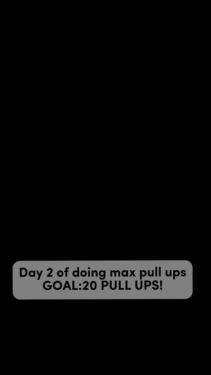 DAY 2 of doing max PULL UPS! Goal? 20 pull ups!
