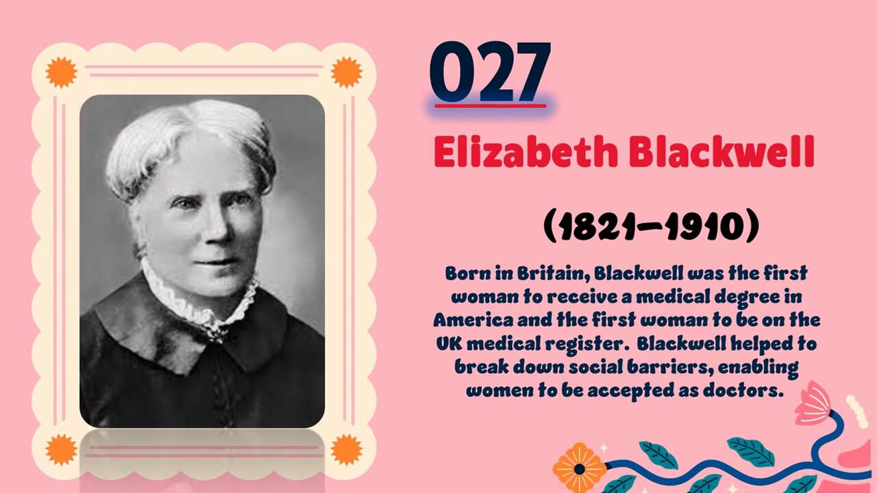 Elizabeth Blackwell (1821–1910) | TOP 150 Women That CHANGED THE WORLD ...