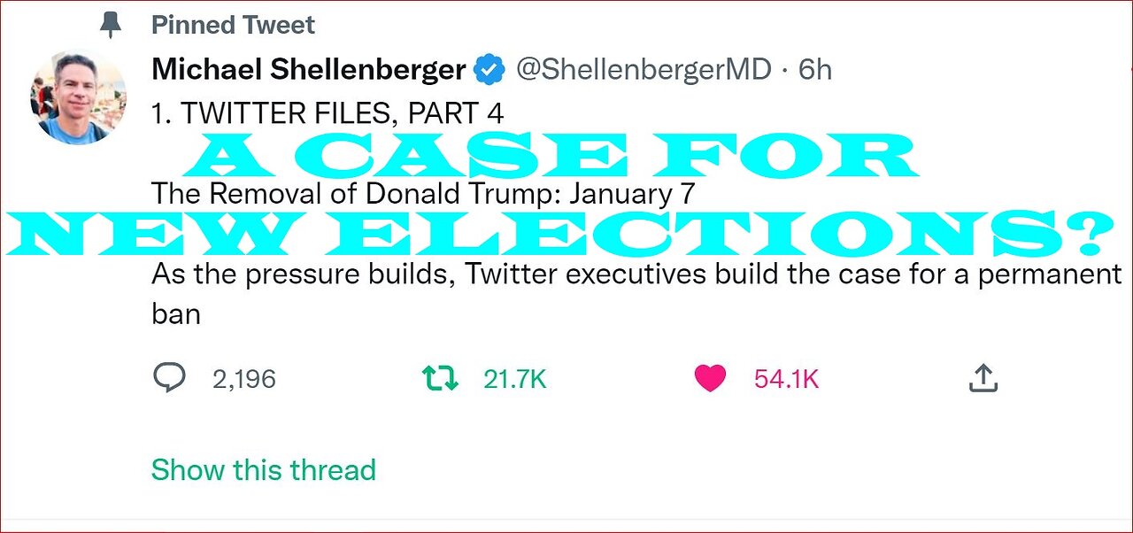 Twitter files 4.0 manufacturing a way to ban President Trump & kill ...