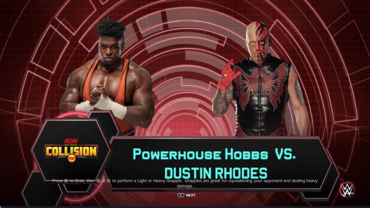 AEW Collision Hobbs vs Rhodes in a Owen Hart Foundation Tournament ...