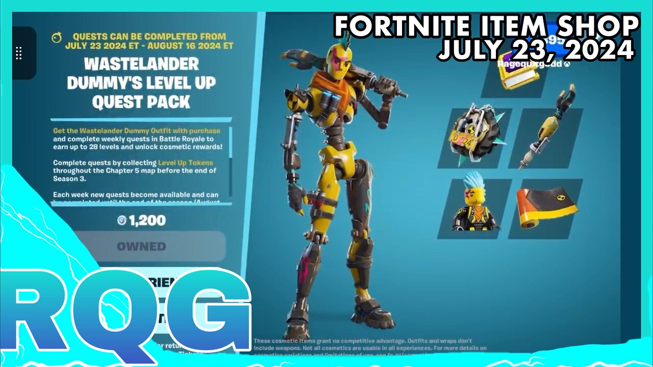 “NEW” WASTELANDER DUMMY LEVEL UP QUEST PACK IS HERE! FORTNITE ITEM SHOP ...