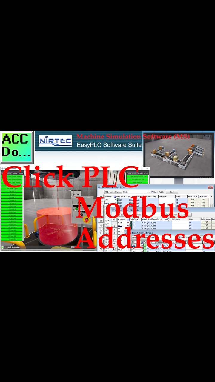 Machines Simulator (MS) Click PLC Modbus Addresses Machines Simulator (MS) Click PLC Modbus Addresses