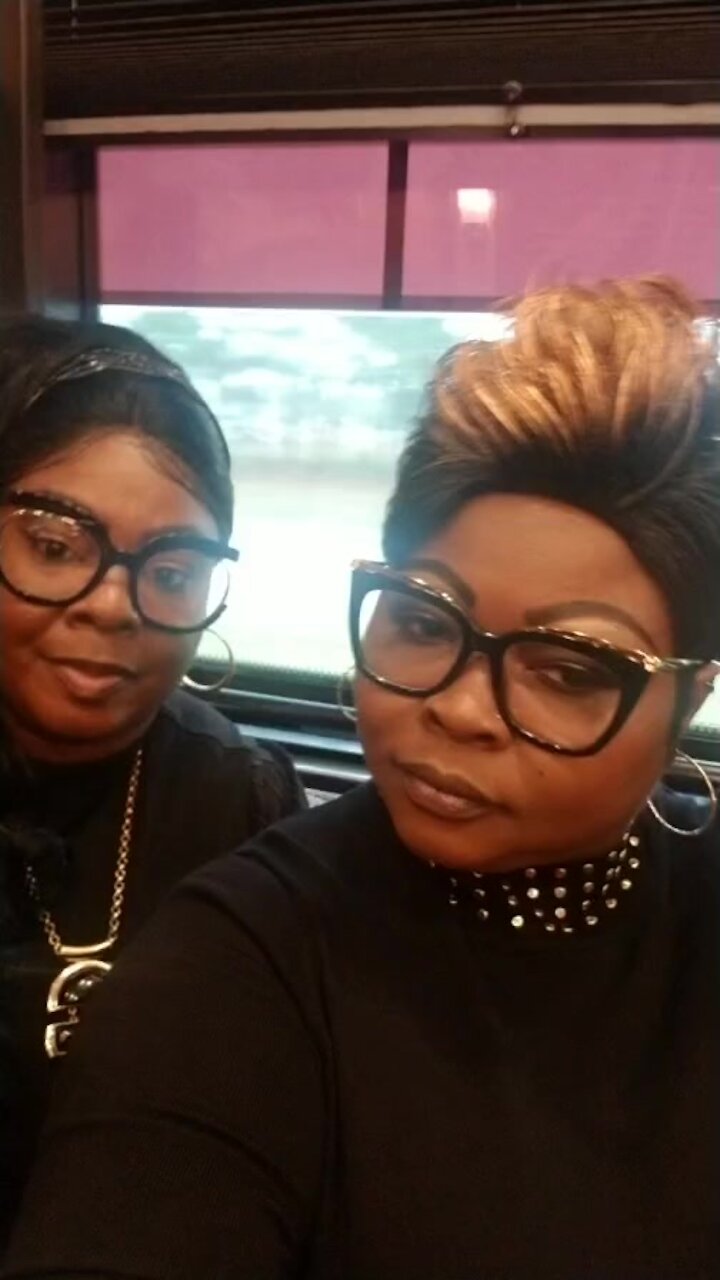 Diamond and Silk check-in.... WFT Bus Tour.......