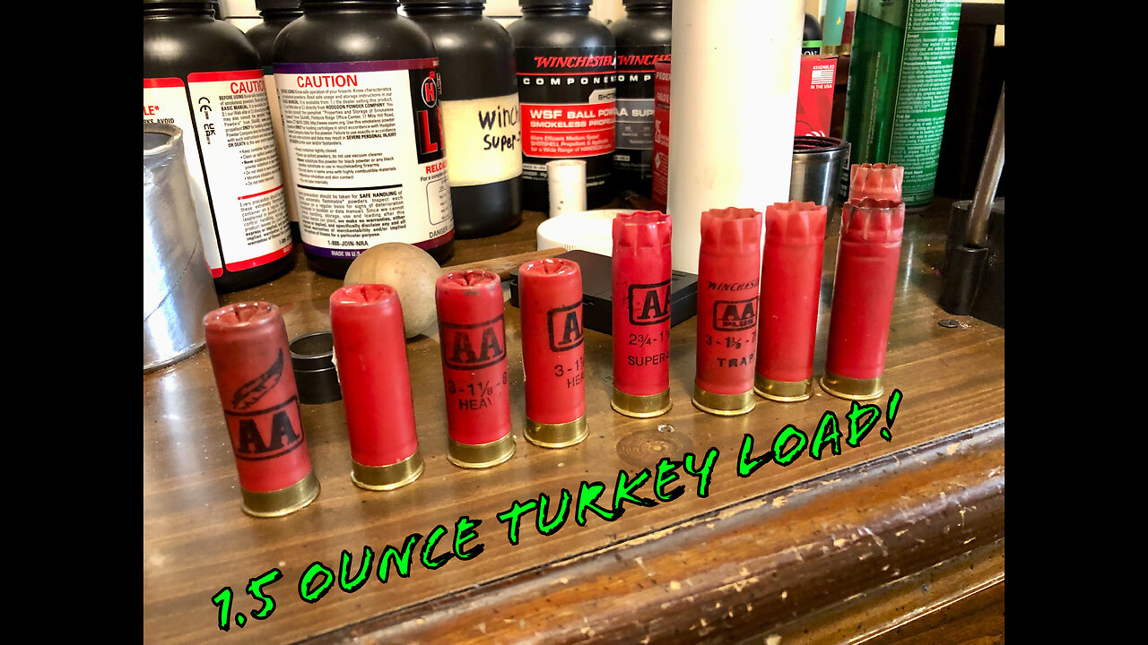 12 Gauge 2 3/4” Turkey Load Using Original AA Hulls 1.5 Ounce