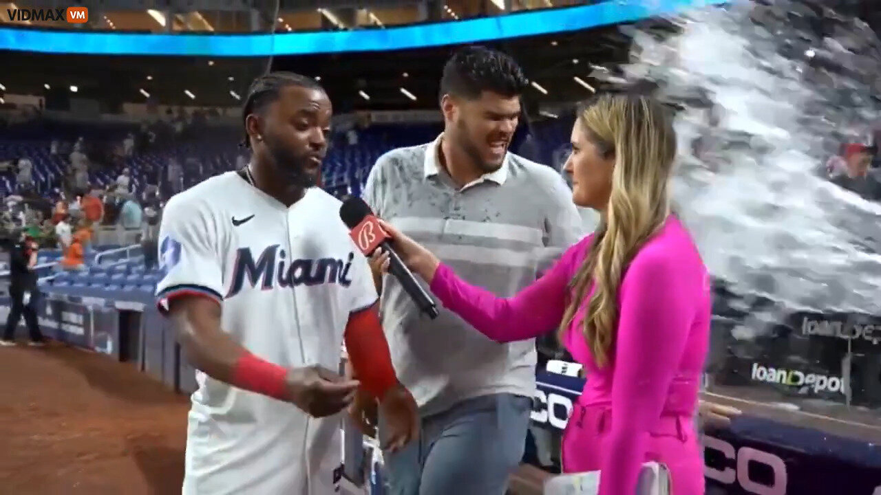 Baseball Star Jazz Chisholm Under Fire For Drenching Female Reporter ...