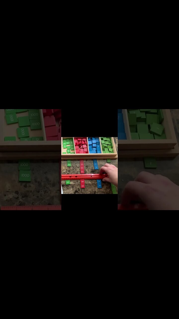 Stamp Game Addition in 60 Seconds! #Montessori #math