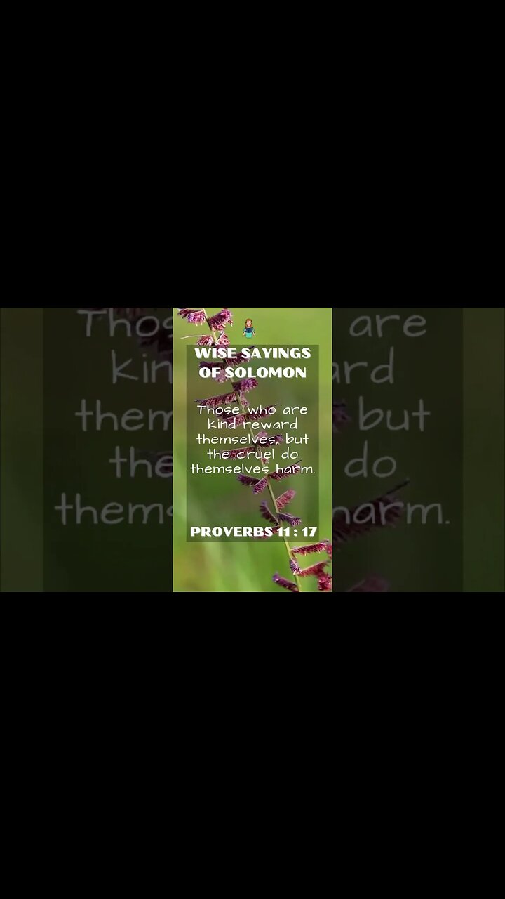 Wise Sayings of Solomon | Proverbs 11:17