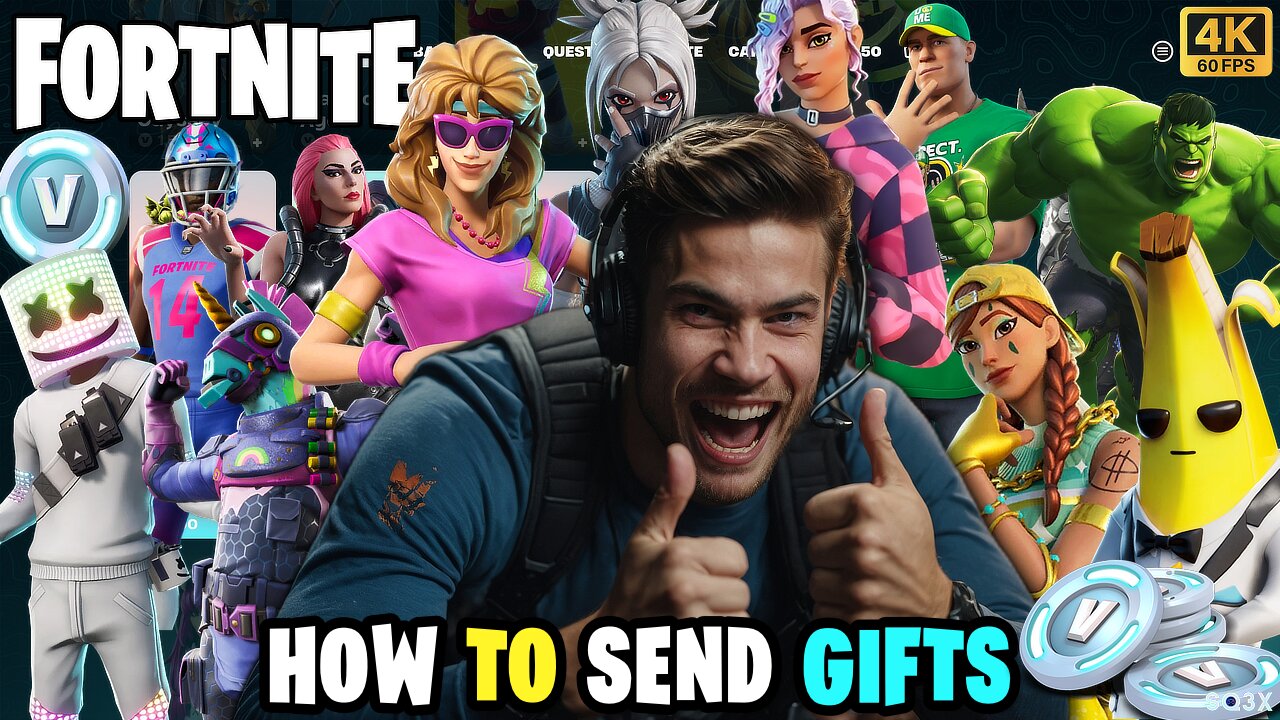 HOW TO SEND GIFTS IN FORTNITE 🔥 Skins, Emotes, Battle Pass, and V-Bucks ...