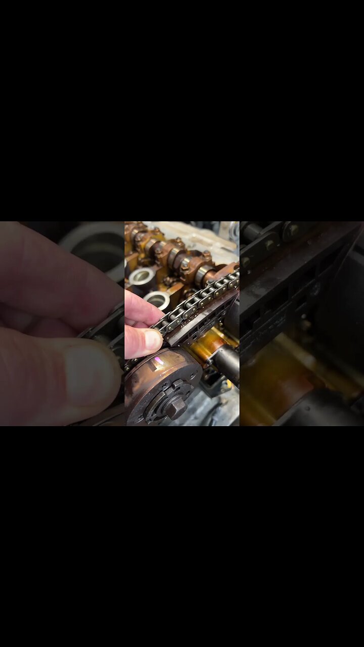 Timing Chains on a VR6 GTI on the BACK of the Engine