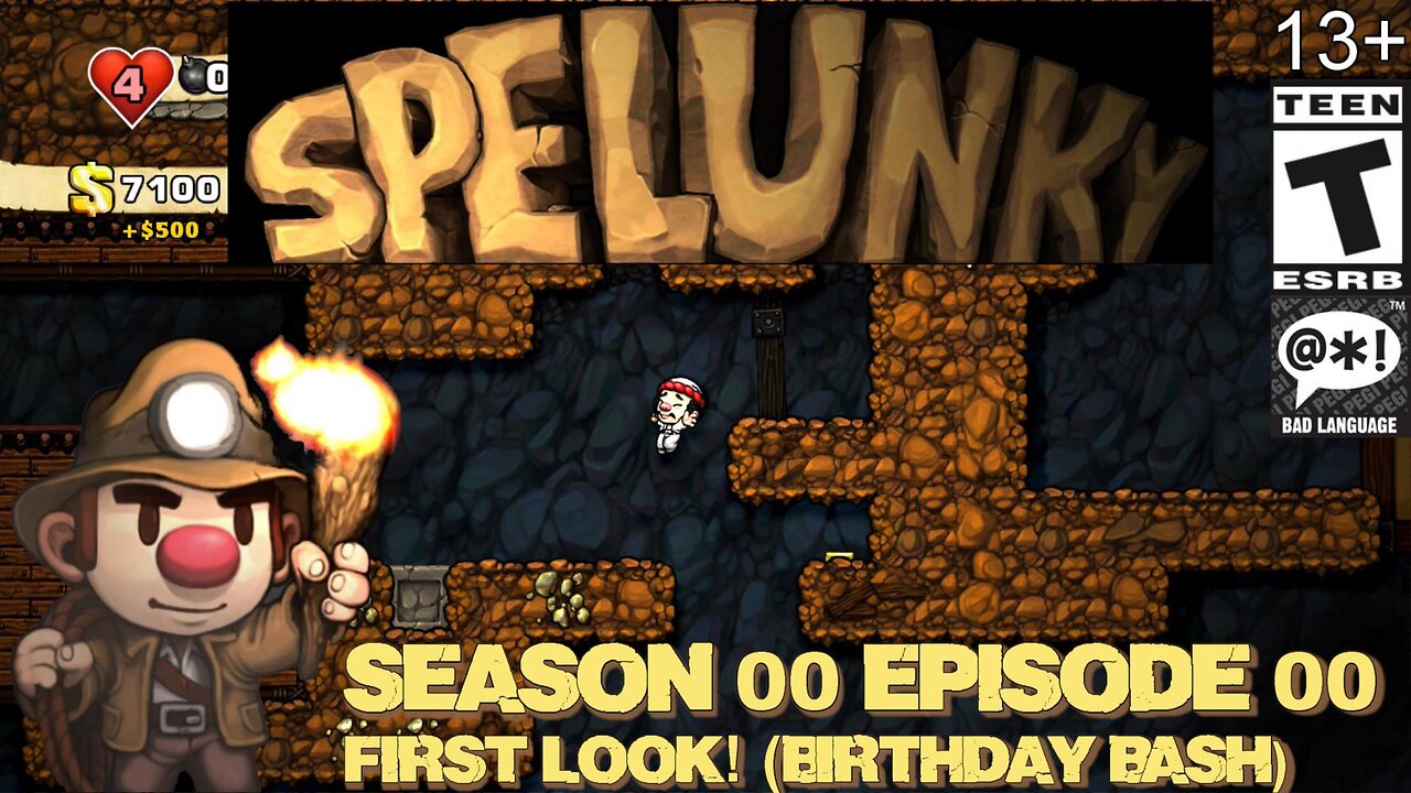 Spelunky (2024 Episode 00) First Look! (Birthday Bash)