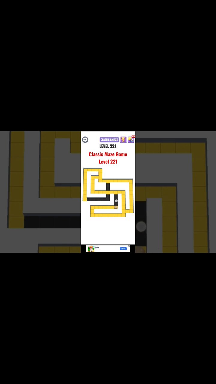 Classic Maze Game Level 221. #shorts