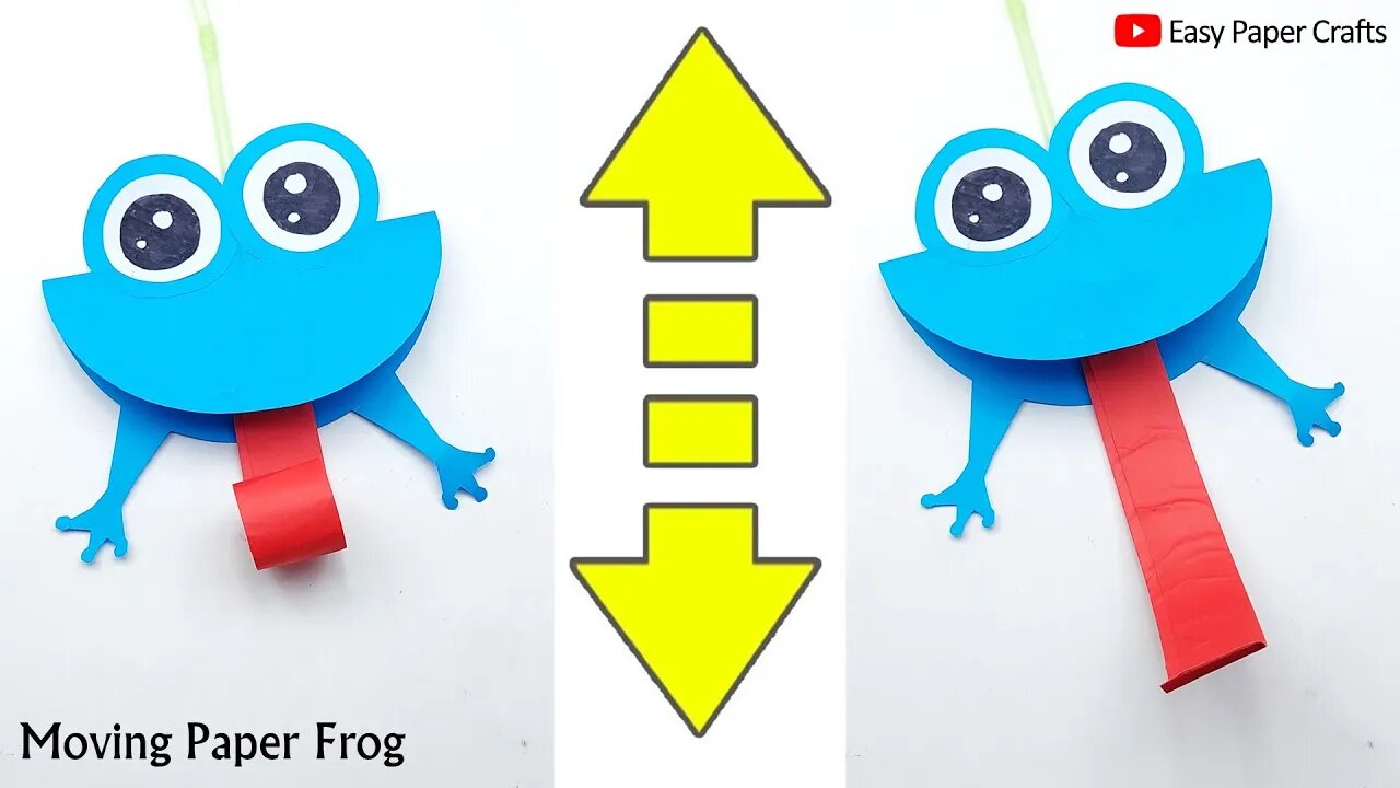 How to Make Moving Paper Frog Step by Step | DIY Paper Toy Making ...