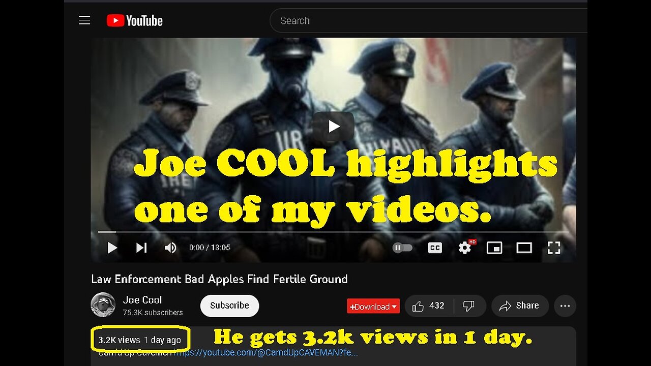 Joe Cool highlights my video - Law Enforcement Bad Apples Find Fertile ...