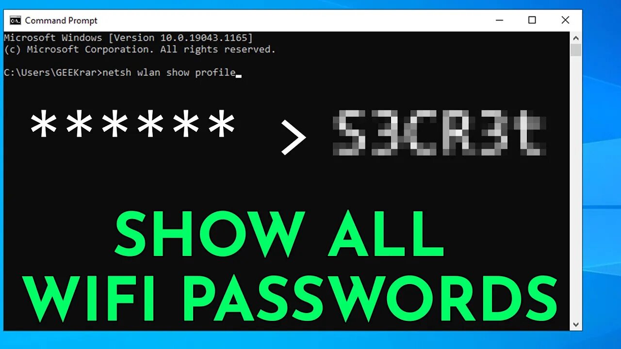 Show Wi Fi Passwords With 1 Command Find Wifi Password Using Cmmand