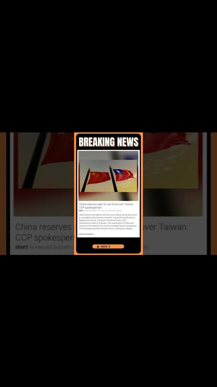 Current News | China reserves right to use force over Taiwan: CCP ...