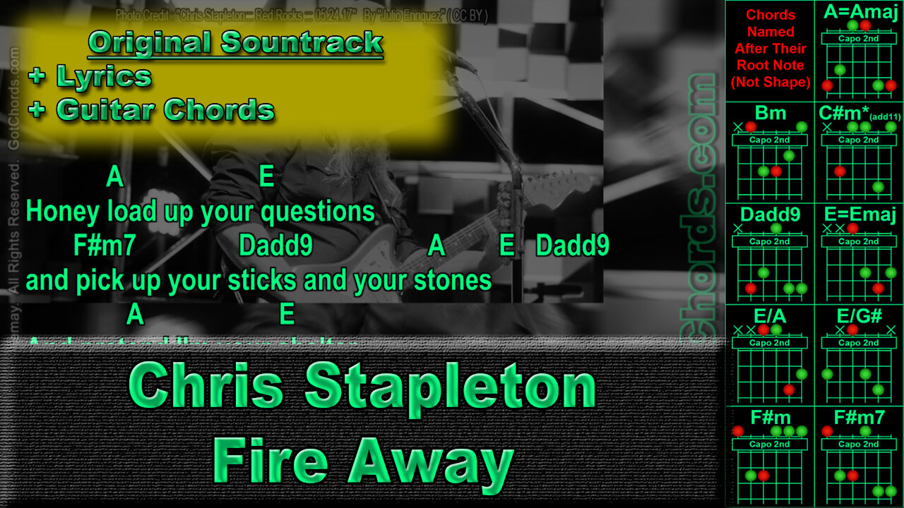 Chris Stapleton - Fire Away - Original Song - Lyrics + Guitar Chords ...