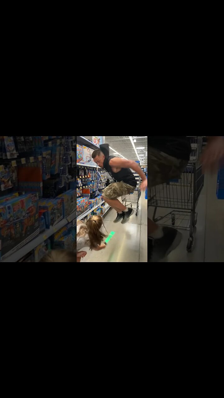 Dad and Daughter Epic Sword Fight in Walmart #dadlife #familychannel # ...