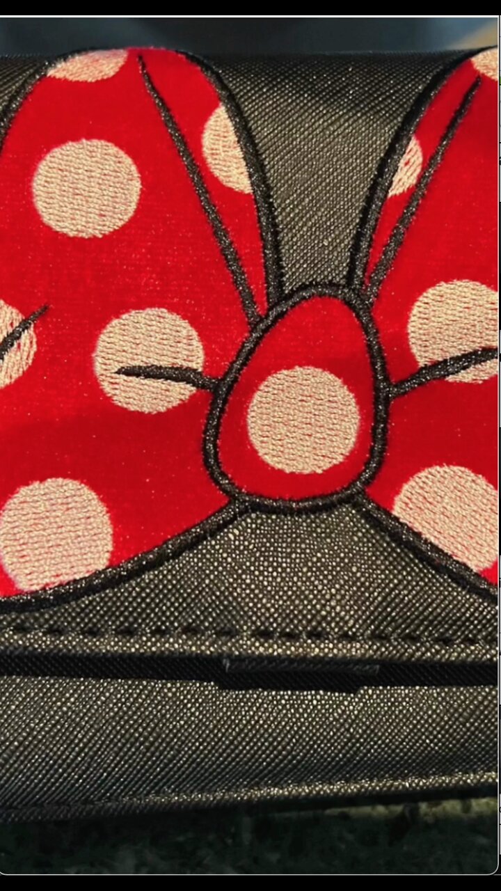Disney Parks Minnie Mouse Bow Wallet with Shoulder Strap #shorts