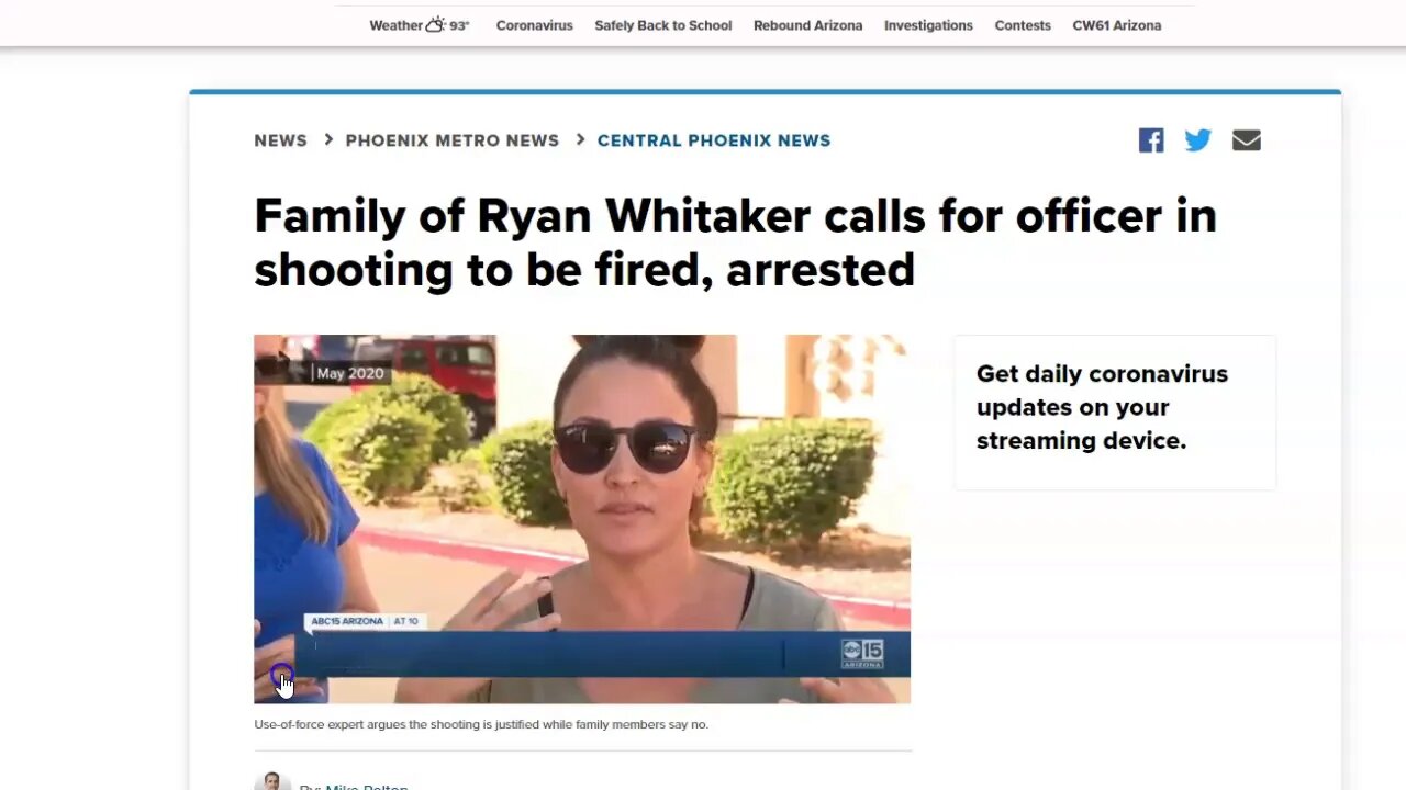 Phoenix Police Execute Ryan Whitaker For Officer Safety - Horrible ...