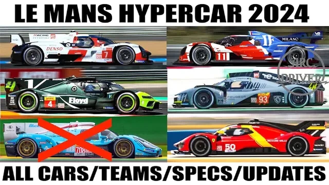 Le Mans Hypercar LMH 2024 All Cars/Teams/Specs Ferrari 499p Toyota GR010 Peugeot 9X8 Vandervell 680