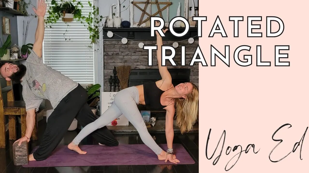 How to do Rotated Triangle Pose? | Parivrtta Trikonasana Pose AKA ...