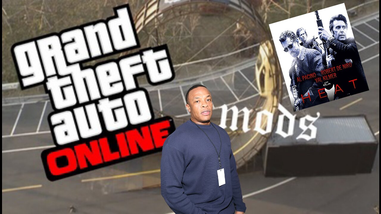 GTA V: Mods(Dr. Dre recreated HEAT scene (fleeing bank in car) shootout