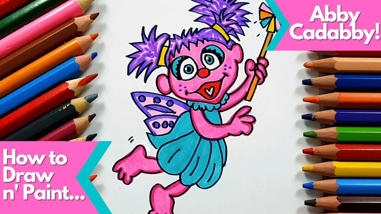 How to draw and paint Abby Cadabby Sesame Street