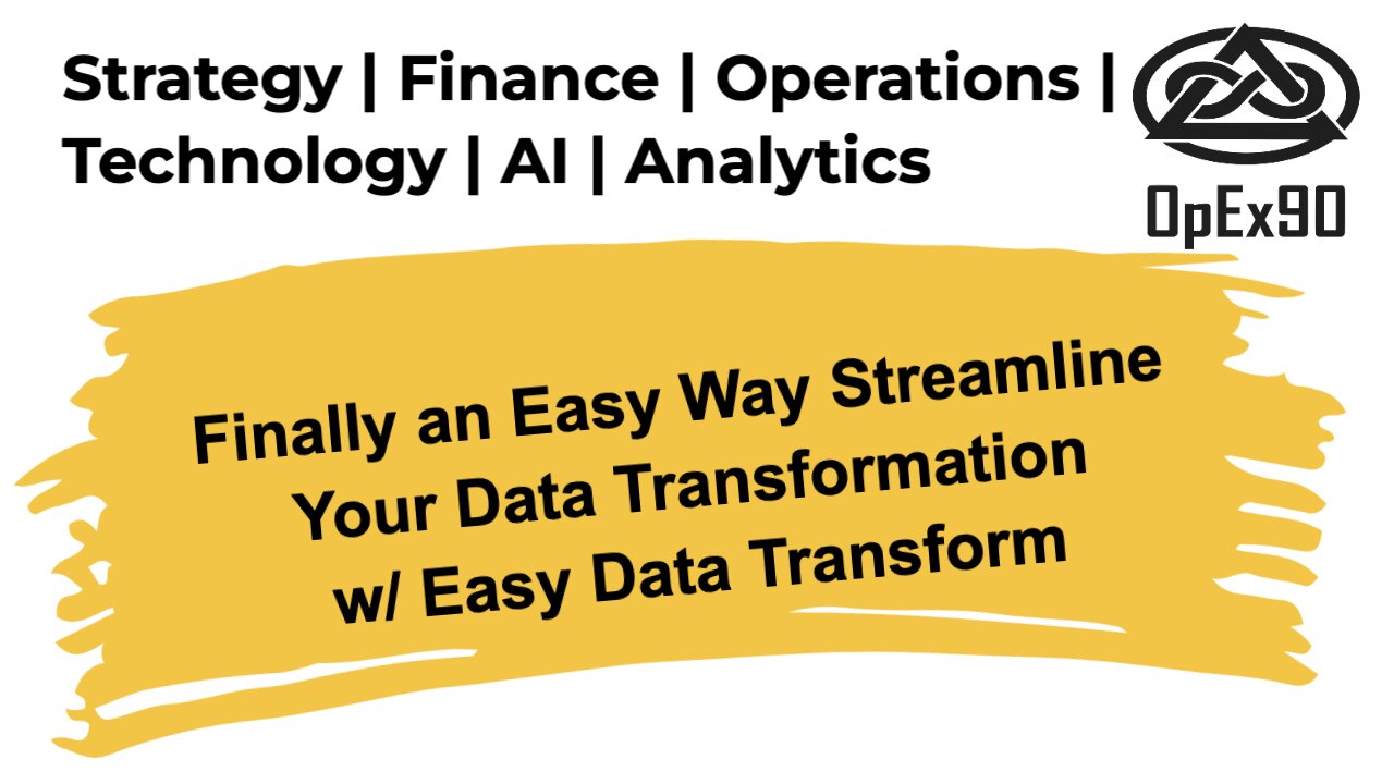 Finally! An Easy Way To Streamline Your Data Transformation with Easy ...