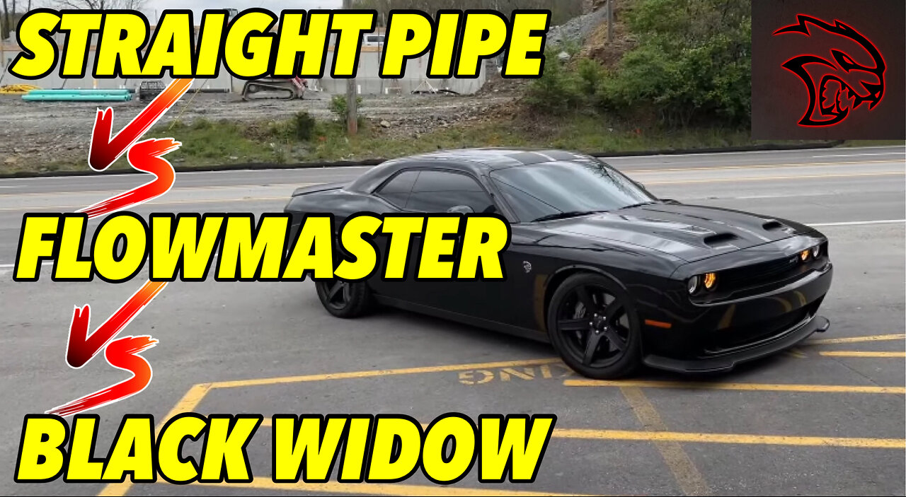 Dodge Challenger SRT Hellcat 6.2L V8: Black Widow Vs Flowmaster Vs ...
