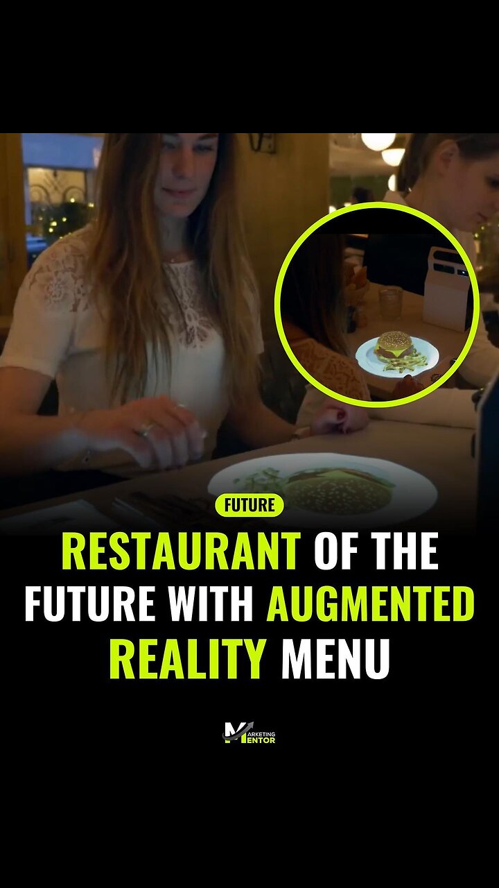 AR Interface to visualize the menu in full size 3D and to easily place ...