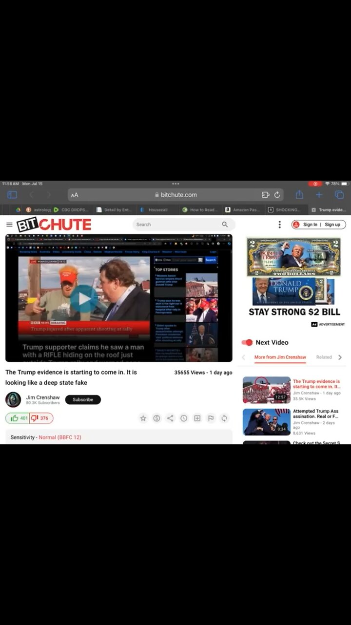 TRUMP IS OFFICIALLY FAKE NEWS as revealed by Jim Crenshaw