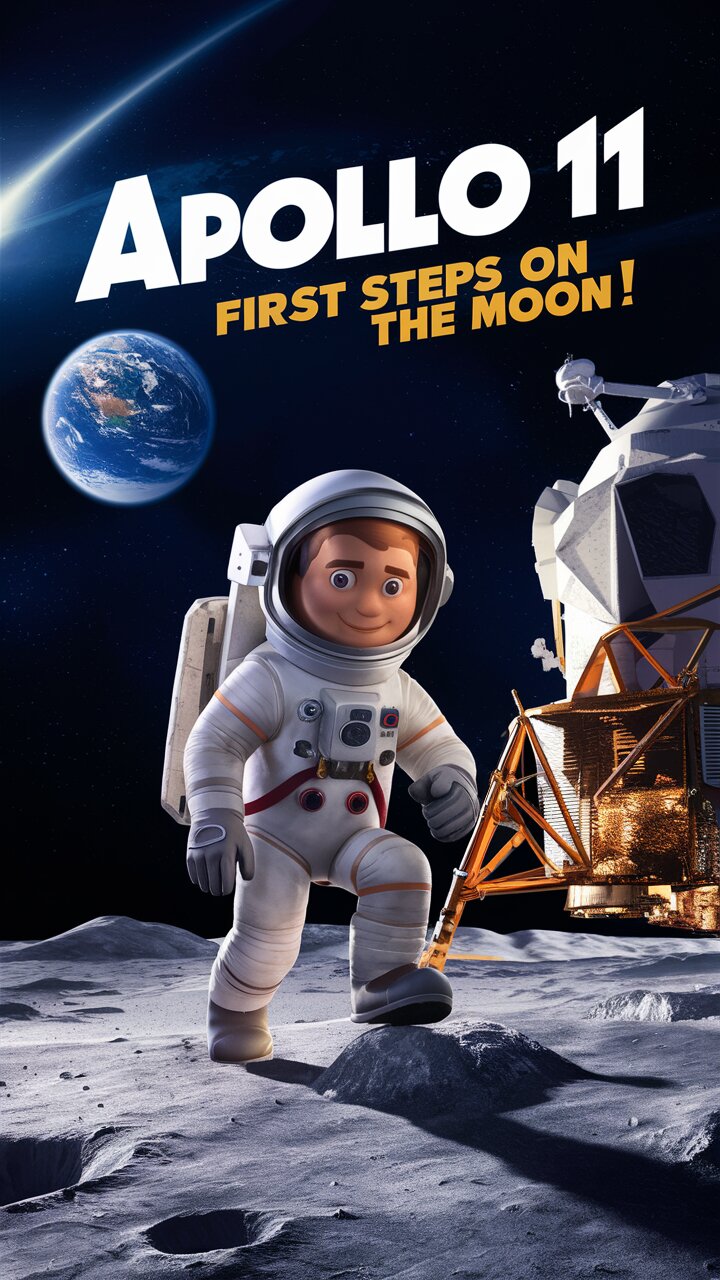Apollo 11 Moon Landing: First Steps on the Moon! 🌕
