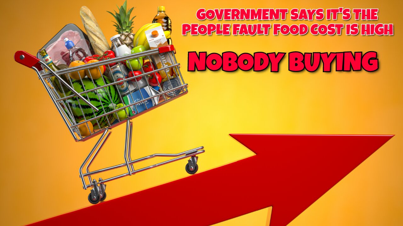 GOVERNMENT SAYS PEOPLE NOT BUYING FOOD ANYMORE, IT'S OUR FAULT THE COST ...