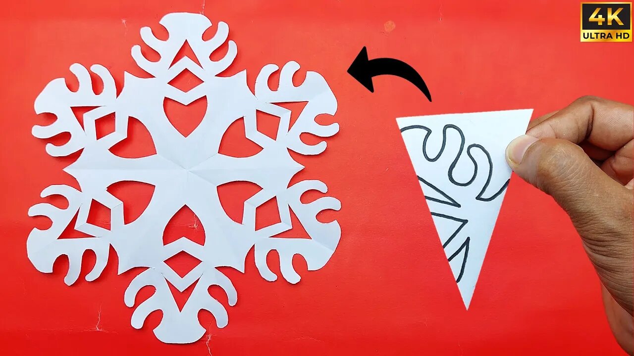 Paper Cutting Design ️ How to Make a Snowflake Out of Paper 🎄 Easy ...