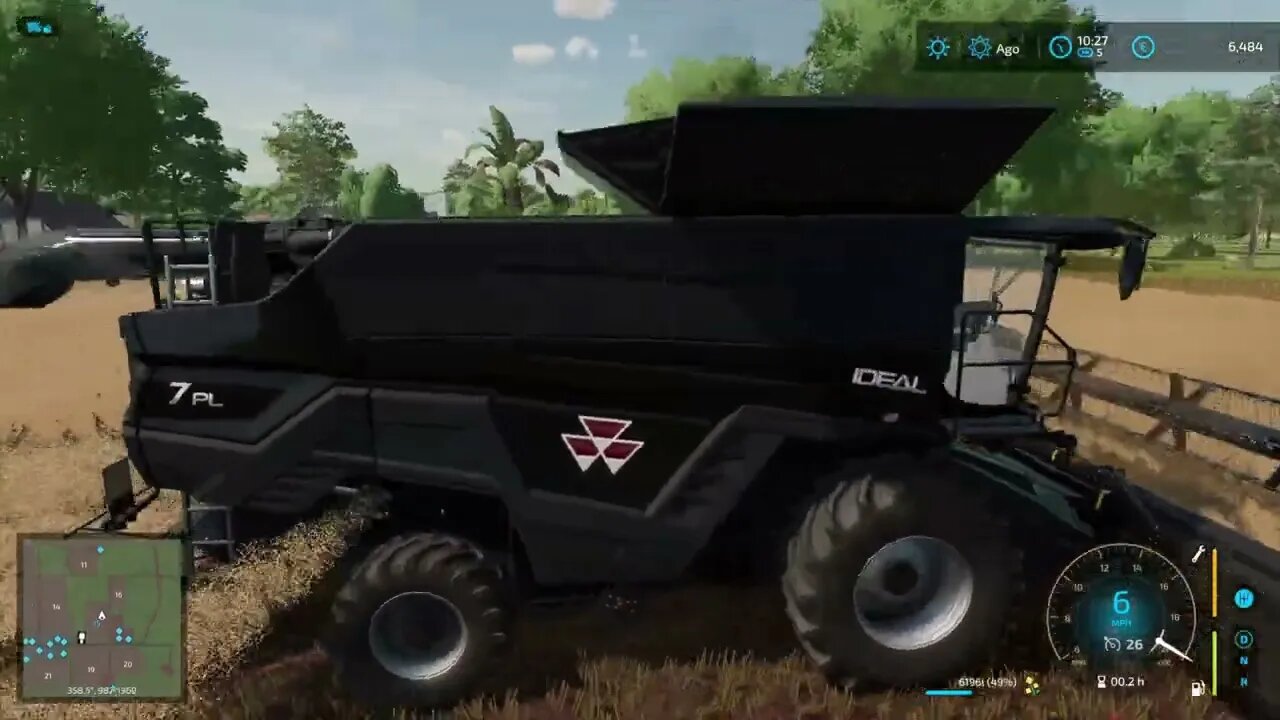 Harvesting BARLEY with MASSEY FERGUNSON and GPS | Farming Simulator 22 ...