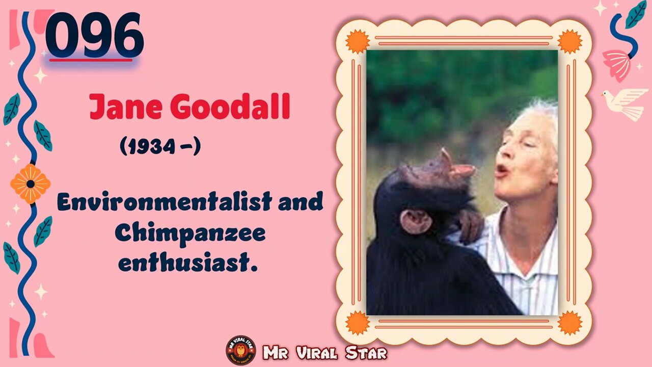Jane Goodall (1934 -)| TOP 150 Women That CHANGED THE WORLD | Short ...