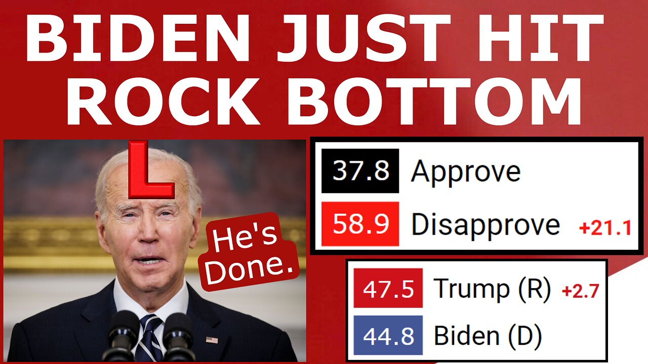 IT'S SO JOEVER! - Biden's Approval Rating Hits NEW LOW as Election ...