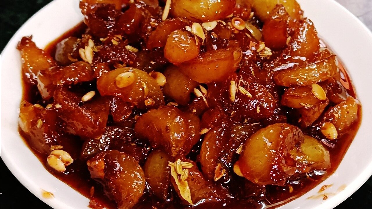 Gooseberry Pickle recipe / Sweet & sour gooseberry pickle/amla ka achar ...