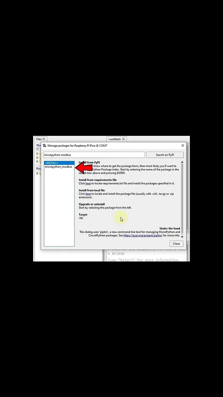 How To Install Micropython Modbus Library In Raspbeery Pi Pico W Using