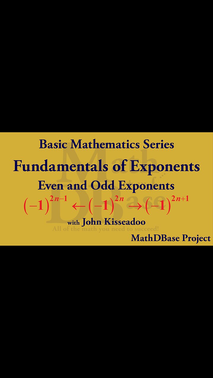Fundamentals of Exponents – 2: Even and Odd Exponents Fundamentals of Exponents – 2: Even and Odd Exponents