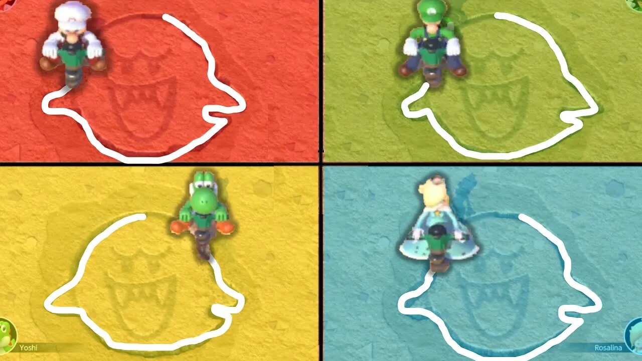 Mario Party Superstars Minigames - Fire Mario vs Luigi vs Yoshi vs Rosalina