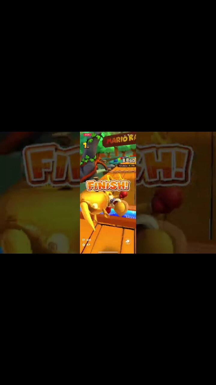 Mario Kart Tour - Gold Rambi Rider Gameplay (Animal Tour Gift Reward Kart)