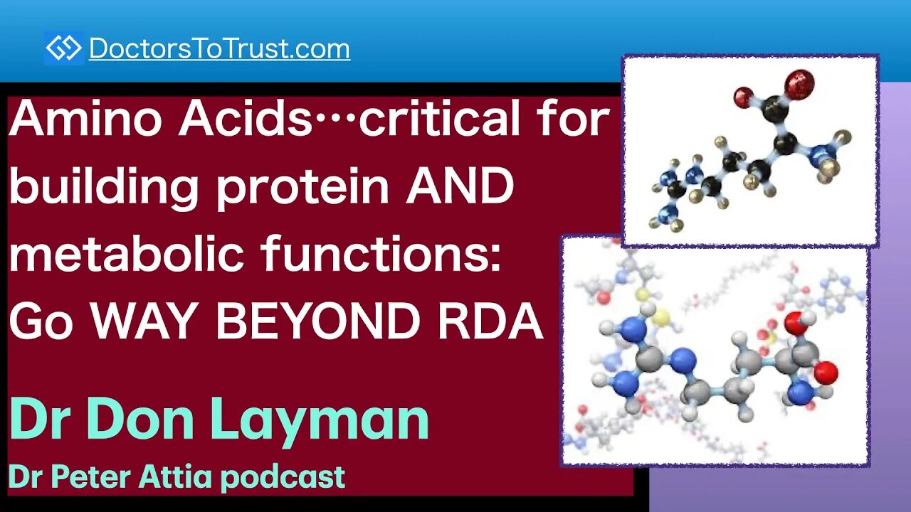 DON LAYMAN 3 | Amino Acids…critical for building protein AND metabolic ...