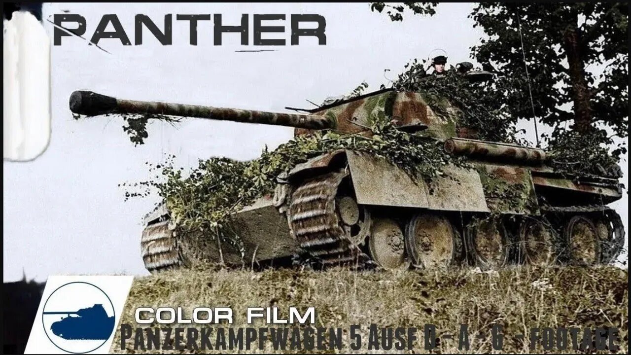 WW2 color footage Panther Ausf D - A - G Panzerkampfwagen 5.