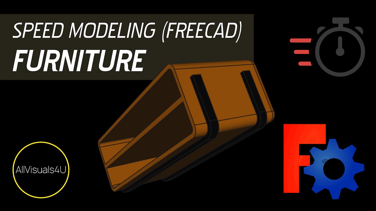 ⚡ Speed Modeling Furniture Design - FreeCAD Part Design - 3D Modeling ...