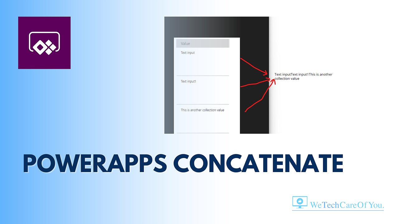 Powerapps Concatenate Values In An Arraycollection Into One String Displayed On Label
