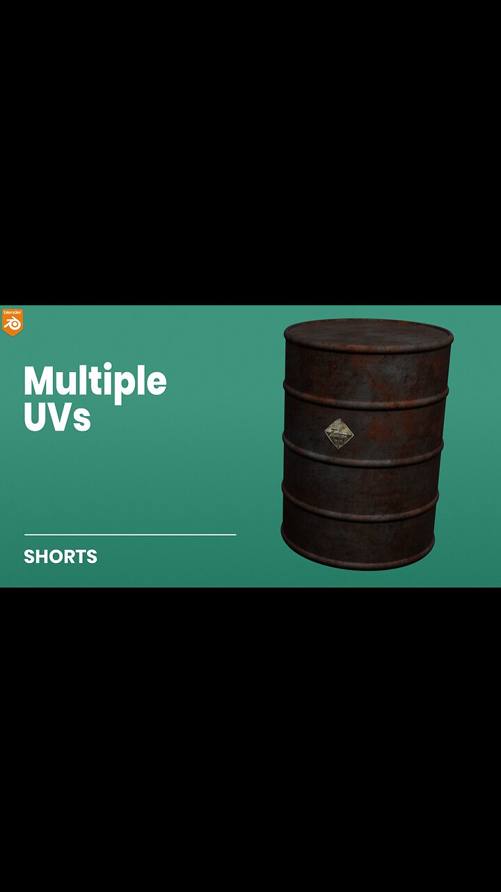 How to use multiple UV maps in Blender [3.5] | Textures and Materials | #shorts