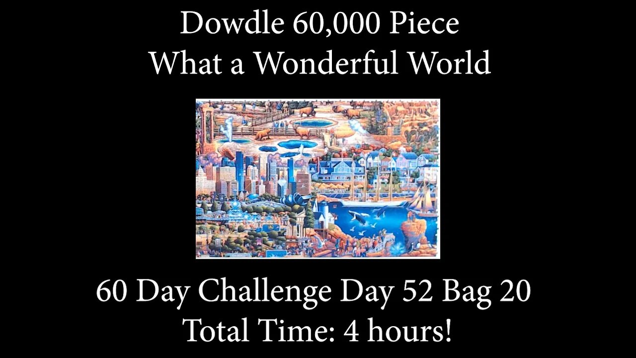 60,000 Piece Challenge What a Wonderful World Jigsaw Puzzle Time Lapse ...