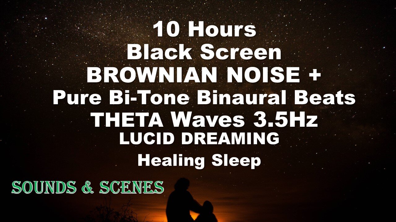 Pure Brownian Noise + Pure Theta Waves 10 Hours Black Screen @3.5Hz ...
